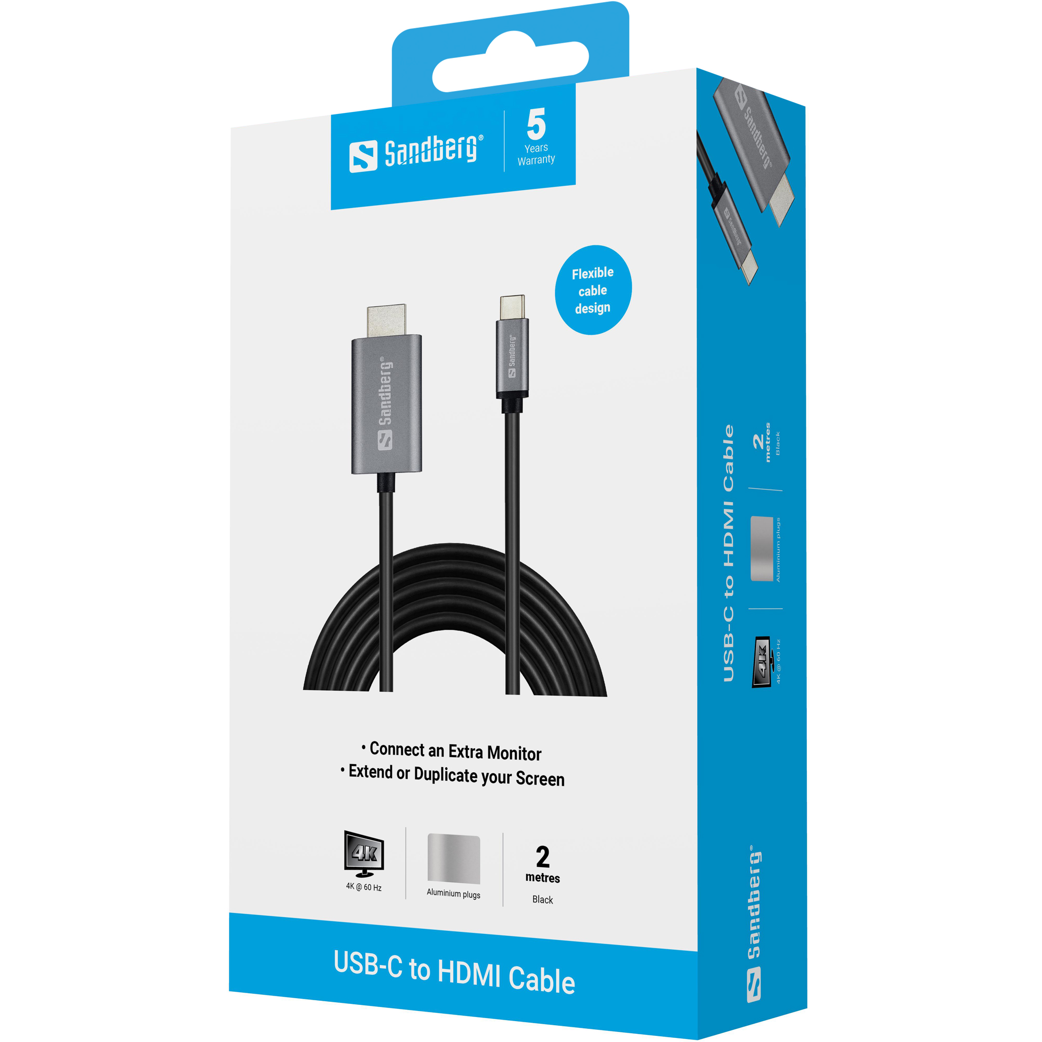 Sandberg USB-C to HDMI Cable 2M (136-21) - Sandberg A/S